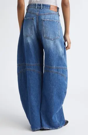 Sportmax Violino Utility Barrel Leg Jeans - Midnight Blue