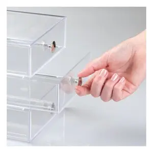 IDESIGN Stackable 3-drawer Vanity Makeup Organizerset Of 2