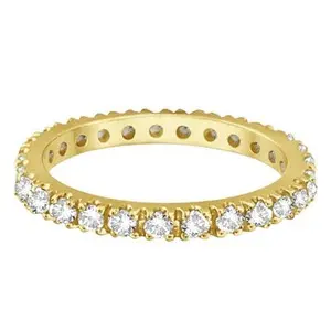 ALLUREZ 14k Natural Diamond Eternity Ring - Gold