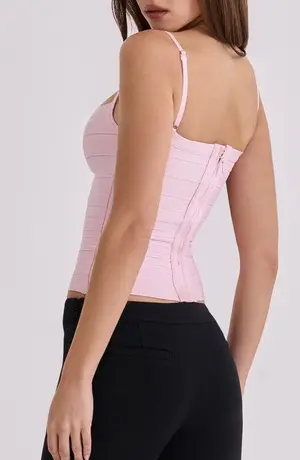 House Of Cb Body Bandage Top - Pink