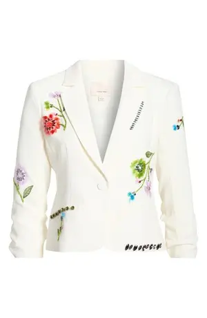 Cinq À Sept Khloe Le Petit Embellished Floral Vine Blazer