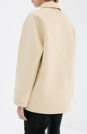 Mango Wool-blend Jacket - Vanilla