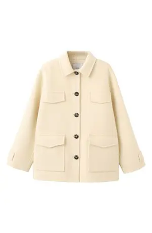 Mango Wool-blend Jacket - Vanilla