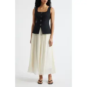 Moon River Sleeveless Two-piece Dress