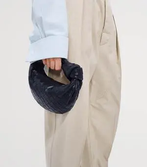 Bottega Veneta Mini Leather Jodie Bag - Blue
