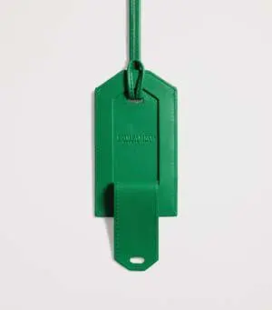 Bottega Veneta Intrecciato Leather Luggage Tag - Green