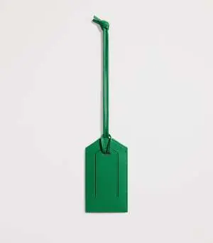 Bottega Veneta Intrecciato Leather Luggage Tag - Green