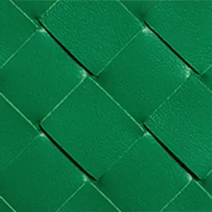 Bottega Veneta Intrecciato Leather Luggage Tag - Green