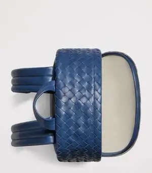 Bottega Veneta Calfskin Intrecciato Backpack - Blue