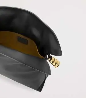 Loewe Mini Leather Flamenco Purse - Black