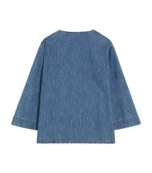 Valentino Garavani Denim V-neck Shirt - Blue