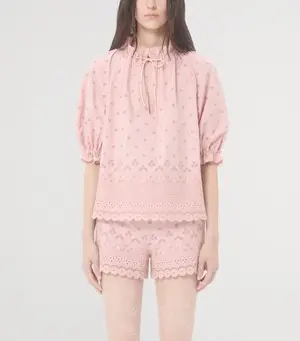 Valentino Garavani Cotton Ruffled Blouse