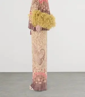 Valentino Garavani Silk-metallic Fibre Trousers