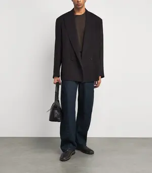 LEMAIRE Cotton-linen Boxy T-shirt - Brown