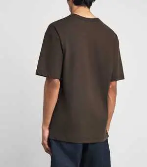 LEMAIRE Cotton-linen Boxy T-shirt - Brown