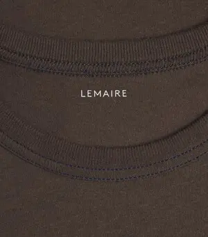 LEMAIRE Cotton-linen Boxy T-shirt - Brown