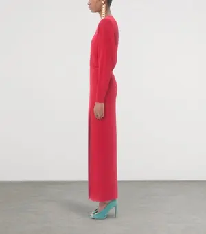 Valentino Garavani Silk Slit Midi Dress