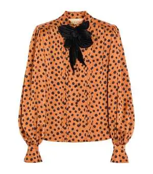 Valentino Garavani Silk Polka-dot Blouse