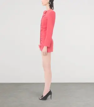 Valentino Garavani Virgin Wool Ruched Jacket - Red