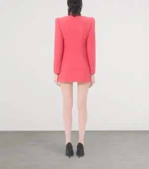 Valentino Garavani Virgin Wool Ruched Jacket - Red