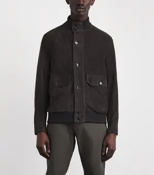 Brioni Suede Bomber Jacket