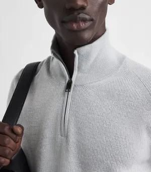 Brioni Cashmere-wool Half-zip Sweater - Grey