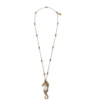 Max Mara Seahorse Pendant Necklace - Yellow