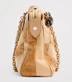 Valentino Garavani Medium Ostrich Leather Panthea Tote