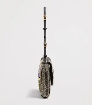 Valentino Garavani Small Embellished Shoulder Bag - Black