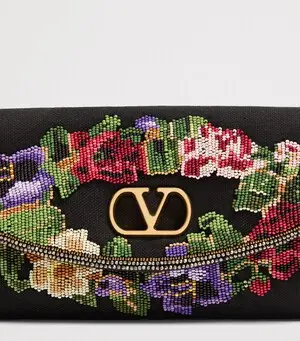 Valentino Garavani Small Embellished Shoulder Bag - Black