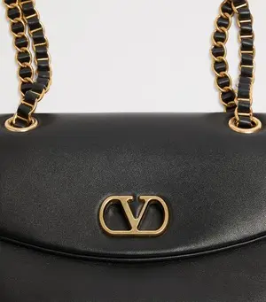 Valentino Garavani Lambskin Djuna Shoulder Bag - Black