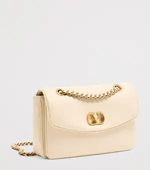 Valentino Garavani Lambskin Djuna Shoulder Bag - Ivory