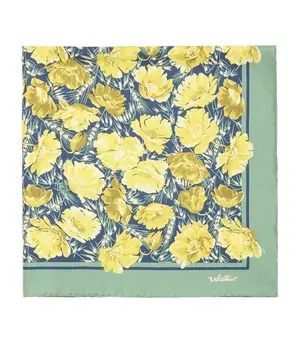 Valentino Garavani Silk Floral Scarf - Yellow