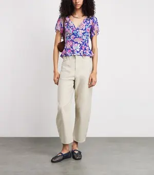 Rixo Silk Floral Lania Blouse