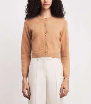 Alice + Olivia Brushed Cashmere-blend Cardigan
