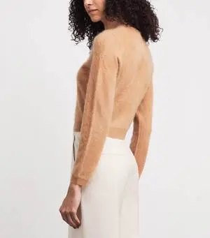 Alice + Olivia Brushed Cashmere-blend Cardigan