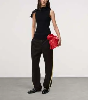 Loewe Tape-trimmed Tailored Trousers - Black