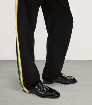 Loewe Tape-trimmed Tailored Trousers - Black