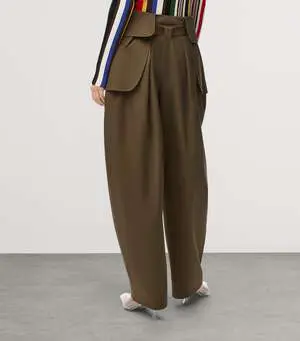 Loewe Cotton-silk Cargo Trousers - Green