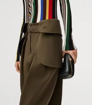 Loewe Cotton-silk Cargo Trousers - Green