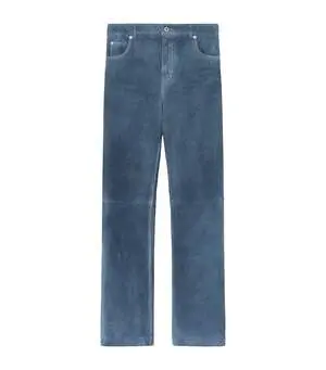 Loewe Suede Straight Leg Jeans