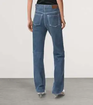 Loewe Suede Straight Leg Jeans