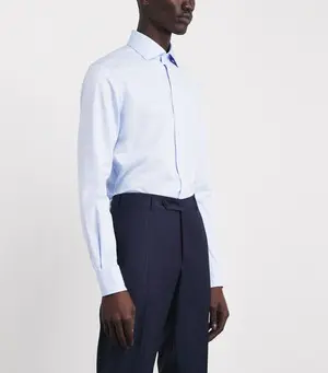 Corneliani Cotton Twill Shirt - Blue