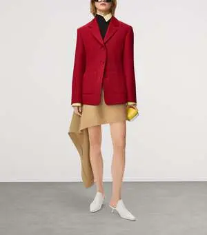 Loewe Cotton-blend Draped Mini Skirt - Beige