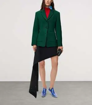 Loewe Wool Draped Mini Skirt - Black