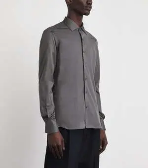 Corneliani Cotton Long-sleeve Shirt - Grey
