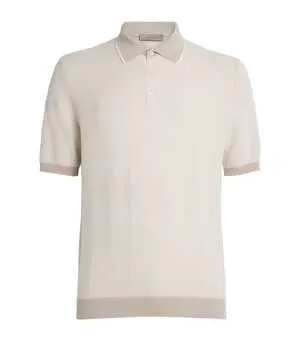 Corneliani Cotton Two-tone Polo Shirt