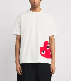 Play Comme Des Garcon Cotton Oversized Bottom Heart T-shirt