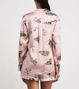 Olivia Von Halle Silk Moth Alba Elda Pyjama Set - Pink