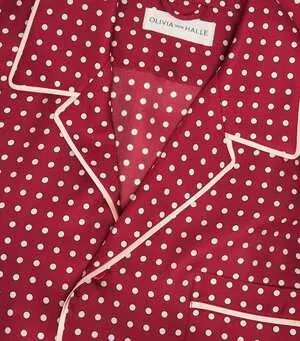 Olivia Von Halle Silk Yves Pyjama Set - Red